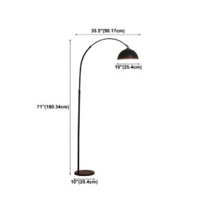 RUNNUP Modern Tall Lamp 1-Light Black Floor Lamp Metal Reading Lamp Floor Standing for Study Room Living Room Bedroom