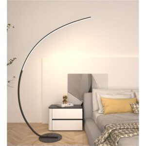 62.99 inches metal arched floor lamp black modern contemporary bulbs included