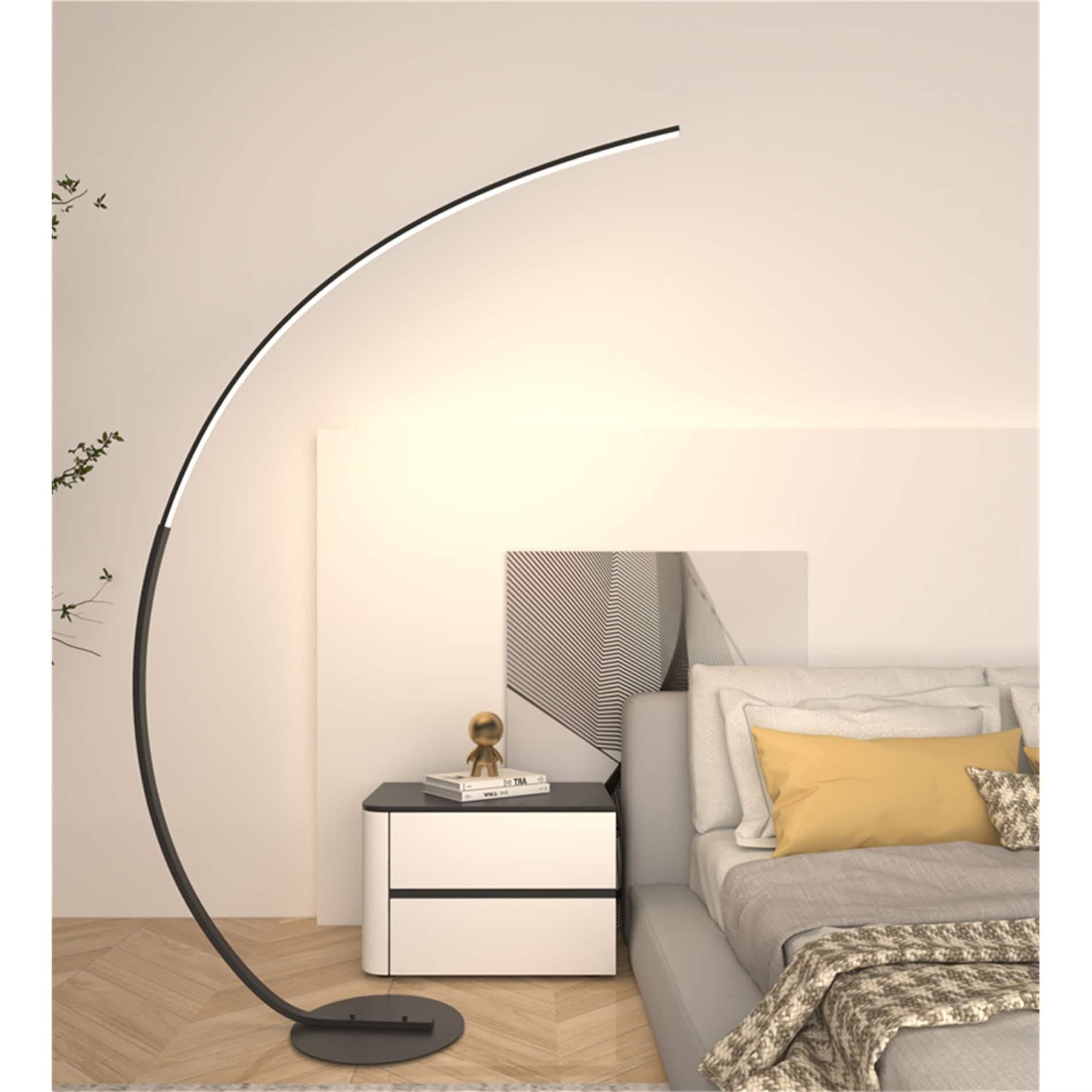 62.99 Inches Metal Arched Floor Lamp Black Modern Contemporary Bulbs Included