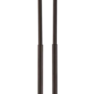 Franklin Iron Works Roscoe Modern 62" Tall Standing Floor Lamps Set of 2 Lights Twin Pole Pull Chain Brown Roman Bronze Finish Living Room Bedroom House Reading Office Home Decor Entryway Dining