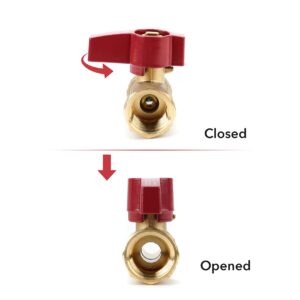 Stanbroil One Stop Gas Appliance Hook Up Kit - Brass Gas Ball Valve and Flexible Gas Connector with Fittings for Garage Heaters, Gas Stoves, Wall Mounted Heaters, Gas Fireplace and Gas Dryer