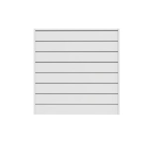 CrownWall PVC Slat Wall Panels Garage Wall and Home Organizer Storage System | Heavy Duty Organization and Easy Installation | 4ft by 4ft (16 sqft) Section, Dove Grey