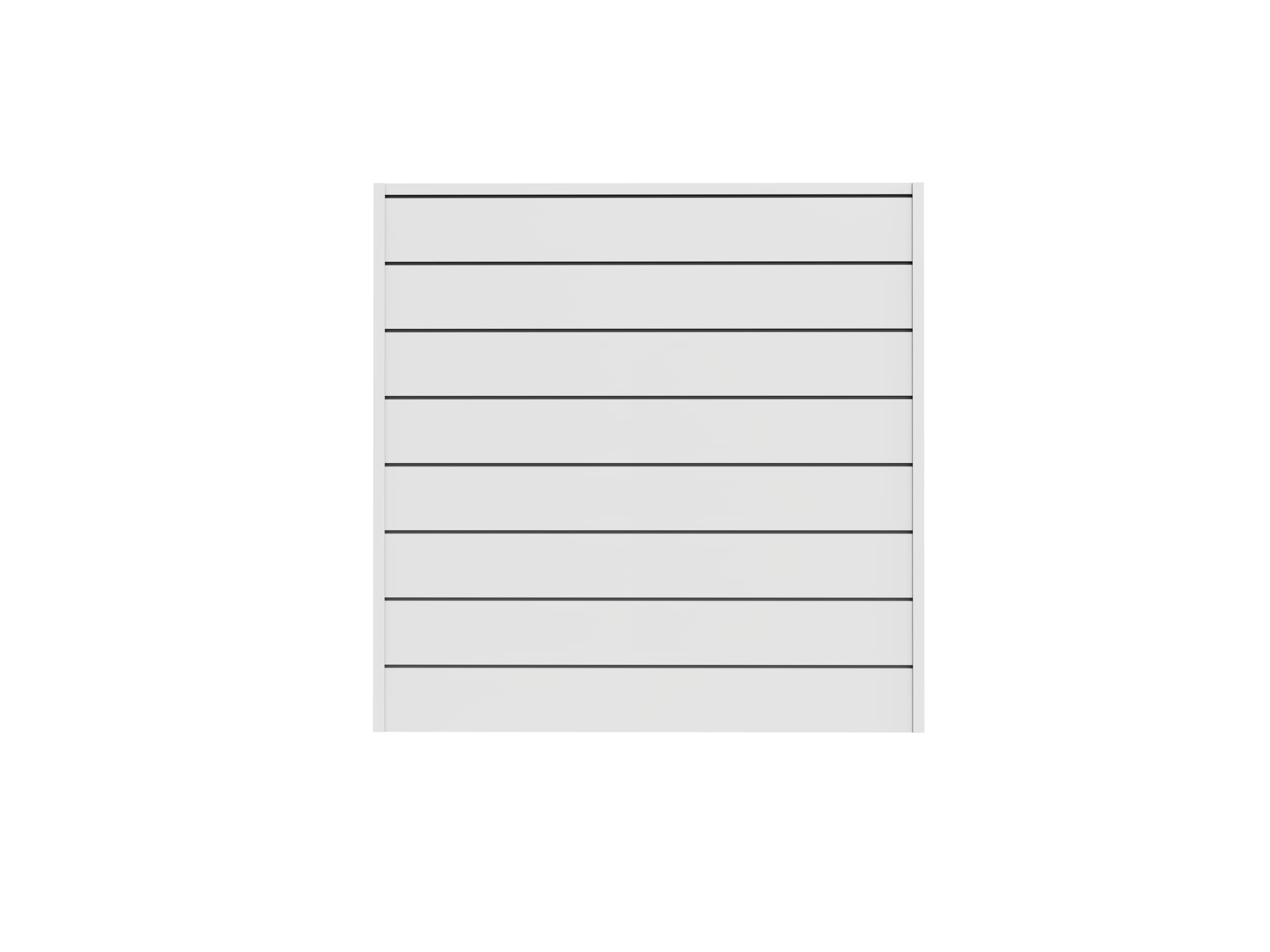 CrownWall PVC Slat Wall Panels Garage Wall and Home Organizer Storage System | Heavy Duty Organization and Easy Installation | 4ft by 4ft (16 sqft) Section, Dove Grey