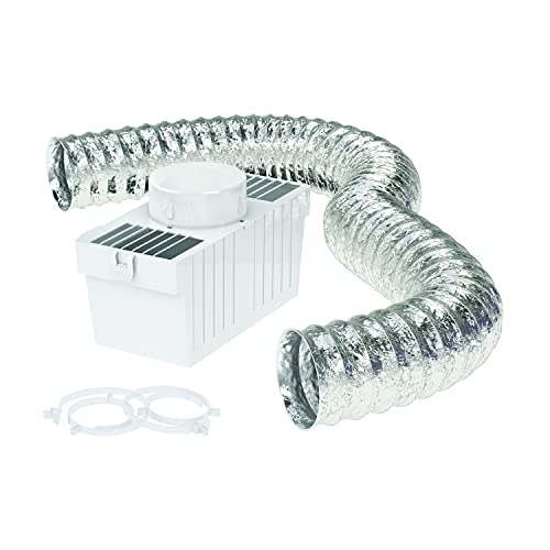 Deflecto LTF Dryer Lint Trap Kit Supurr-Flex Flexible Metallic Duct, Pack of 1, Silver