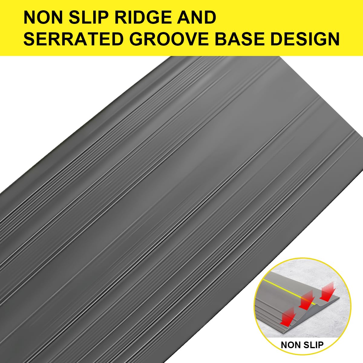 Universal Garage Door Bottom Threshold Seal Rubber Strip with Adhesives, DIY Weatherproof Weather Stripping Replacement (20FT, Gray)