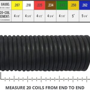 Alcan Garage Door Torsion Spring (250 x 2 x 30) | 1 inches Steel Bearing + Pair of Winding Bars | Left Hand Wound Replacement (Right Side) (Cone Color: Black)