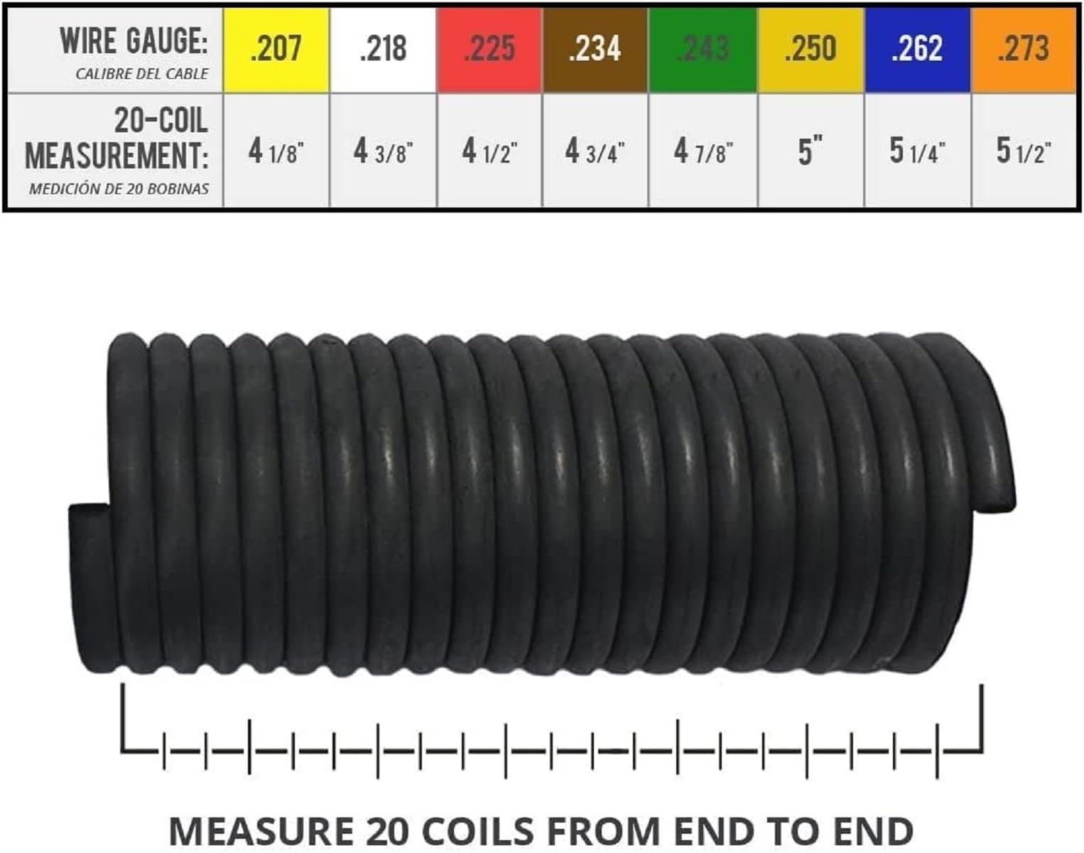 Alcan Garage Door Torsion Spring (0.262'' Wire x 2'' D x 36'' L) | Left Hand Wound Replacement (Right Side)