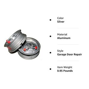 Garage Door Cable Drums Up To 8' High Doors 400-8 (Pair)