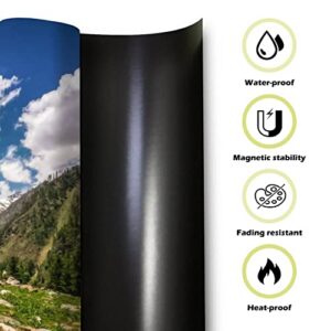 Dishwasher Magnet Cover Goats Standing Rock Beautiful View Himalayan Mountains Kheerganga Magnetic Refrigerator Stickers Decorative Appliance Cover Fridge Panels Metal Door Garage 23x26in