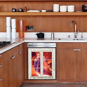 Dishwasher Magnet Cover Upper Antelope Magnetic Refrigerator Stickers Decorative Appliance Cover Fridge Panels Metal Door Garage 23x26in