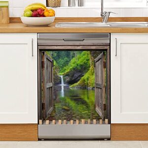 dishwasher magnet cover punchbowl falls columbia river gorge scenic area eagle creek magnetic refrigerator stickers decorative appliance cover fridge panels metal door garage 23x26in