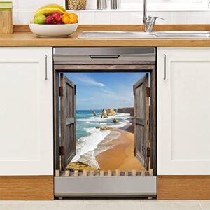 dishwasher magnet cover coastal view twelve apostles victoria australia magnetic refrigerator stickers decorative appliance cover fridge panels metal door garage 23x26in