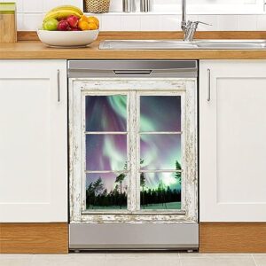 dishwasher magnet cover borealis magnetic refrigerator stickers decorative appliance cover fridge panels metal door garage 23x26in