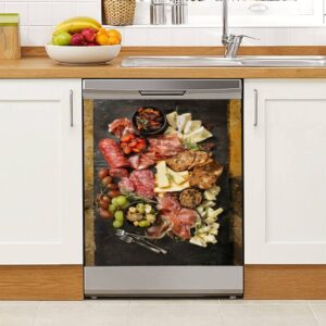 dishwasher magnet cover charcuterie board magnetic refrigerator stickers decorative appliance cover fridge panels metal door garage 23"wx26"h