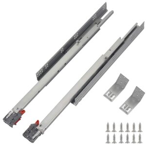 ocg undermount drawer slides 18 inch (6 pairs), full extension soft close concealed drawer runners, come with mounting screws and brackets