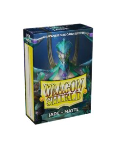 dragon shield japanese size sleeves – matte jade 60ct - card sleeves smooth & tough - compatible with pokemon, yugioh, & more – tcg, ocg