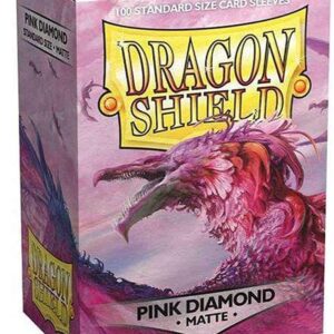 Dragon Shield Standard Size Sleeves – Matte Pink Diamond 100CT - Card Sleeves are Smooth & Tough - Compatible with Pokemon, Yugioh, & Magic The Gathering Card Sleeves – MTG, TCG, OCG