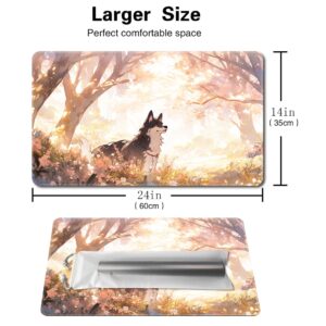 SIXTORE Premium Board Game 14x24in TCG Playmat Compatible for OCG CCG RPG MTG Playmats,Mousepad Desk Mats(Loyal Dogs)