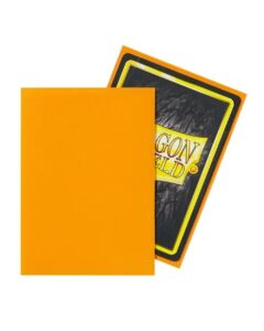 dragon shield standard size sleeves – matte orange 100ct - card sleeves are smooth & tough - compatible with pokemon, yugioh, & magic the gathering card sleeves – mtg, tcg, ocg