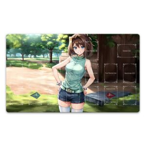 ygomat tea gardner trading card game ocg playmat tcg mat free best tube/bag (tg323) (d_add playzones + bag)