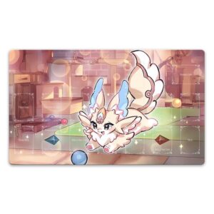 ygomat purrely trading card game ccg ocg duel playmat free tcg mat best tube/bag (d_add playzones + bag)