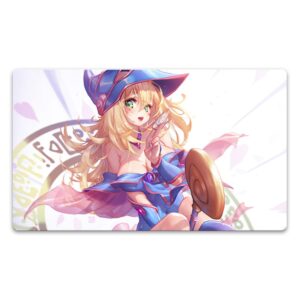 ygomat dark magician girl trading card game ccg ocg duel playmat free best tube/bag (c_no playzones + bag)