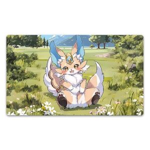 ygomat purrely trading card game ccg duel playmat tcg ocg playing mat free best tube/bag (c_no playzones + bag)