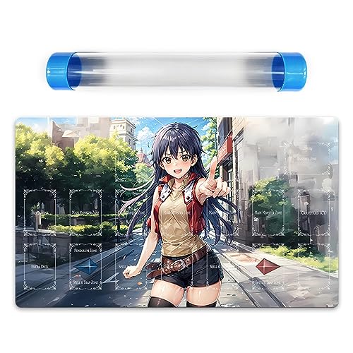 Ygomat Blair Flannigan Trading Card Game OCG Playmat TCG Mat Free Best Tube/Bag (B_Add Playzones + Tube)