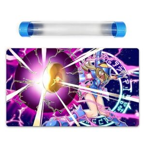 Ygomat Dark Magician Girl Trading Card Game CCG Playmat Playing TCG OCG Mat Free Best Tube/Bag (A_No Playzones + Tube)