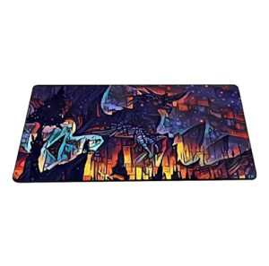 enhance your tcg experience with stunning artistic design playmat - mtg ccg ocg trading card game mat by inked playmats. art painting on gaming play mat 395