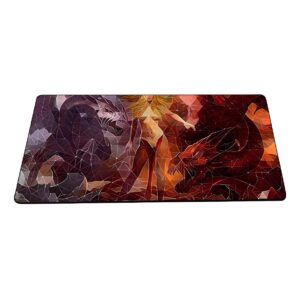 enhance your tcg experience with stunning artistic design playmat - mtg ccg ocg trading card game mat by inked playmats. art painting on gaming play mat 154