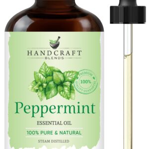 Handcraft Blends Peppermint Essential Oil - Huge 4 Fl Oz - 100% Pure and Natural - Premium Grade with Glass Dropper