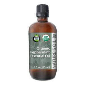 Best Peppermint Essential Oil Pure Certified Organic Therapeutic Grade 60ml