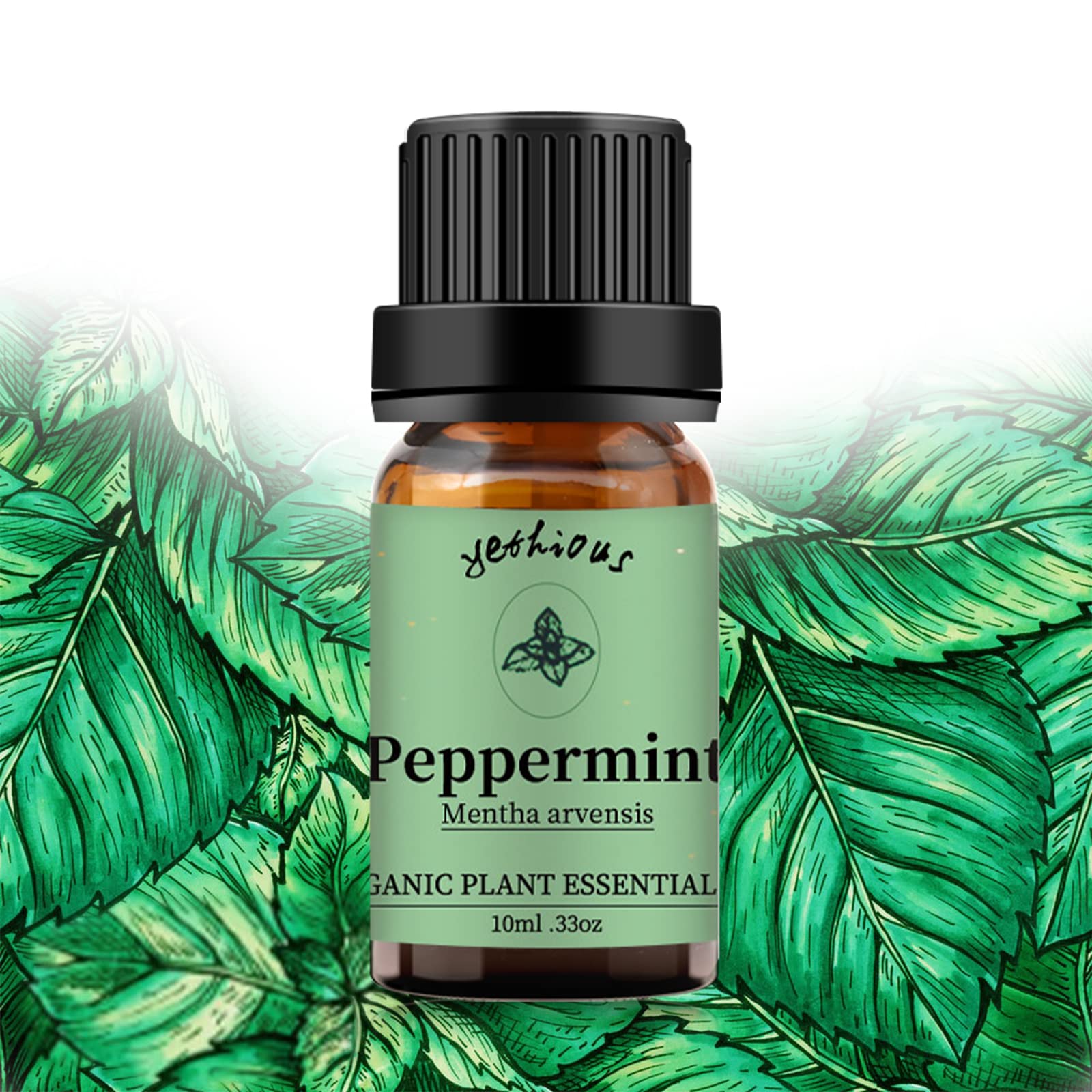 yethious Peppermint Essential Oil 10ML Pure Essential Oil for Diffuser, Fragrance, Soap Candle Making Peppermint Aromatherapy Oil