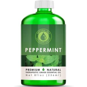 8 oz - peppermint essential oil - therapeutic grade peppermint oil - 8 ounce bottle