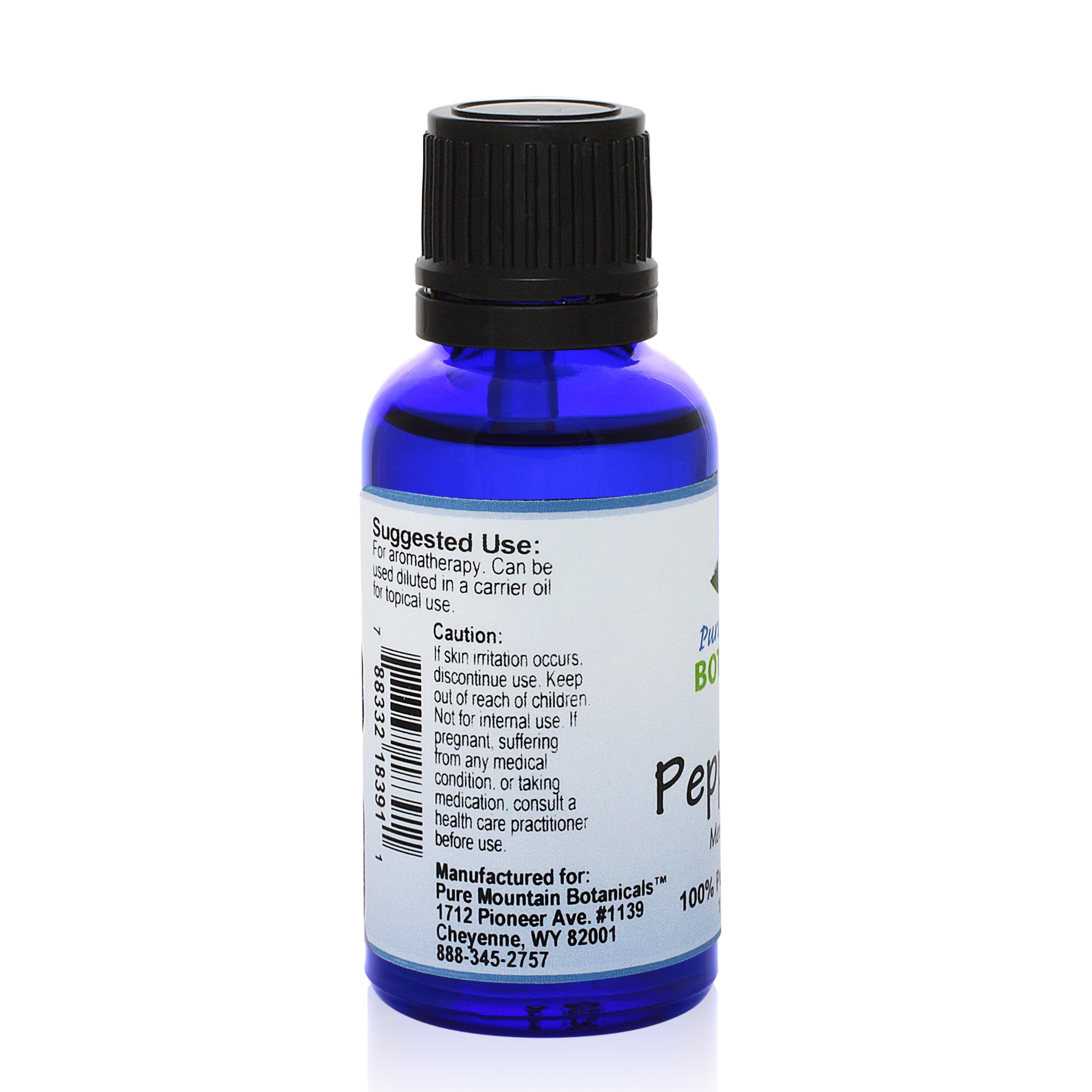 Peppermint Essential Oil - Full 1 oz (30 ml) Bottle - Pure Natural & Kosher Certified Mentha Piperita