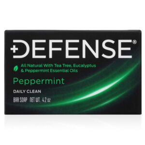 defense soap all natural peppermint bar soap for men | made by wrestlers with tea tree oil & eucalyptus oil to promote healthy skin