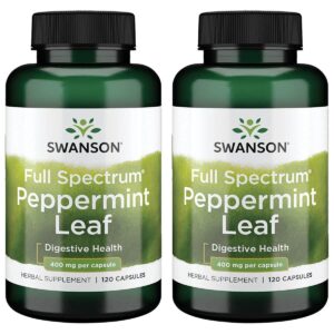 swanson full spectrum peppermint leaf 400 milligrams 120 capsules (2 pack)