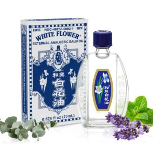 white flower external analgesic balm oil pain relief oil 20ml/ 0.676fl oz, authentic us import (1 pack)