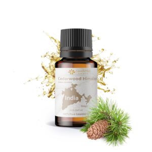 nature packaged cedarwood essential oil (himalayan) - direct from hindustan mint & agro in india - essential oil for diffusers and aromatherapy | pure therapeutic grade (15ml)