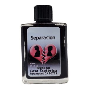 break up oil (separacion aceite) spiritual anointing oil by casa esoterica magick space- relationship spell - for ending unwanted connections & ties-0.5 fl oz (1 pack)