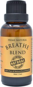 prime natural breathe essential oil blend 1oz - pure, undiluted, therapeutic grade for aromatherapy, scents & diffuser - sinus relief, allergy, congestion, cold, cough, headache