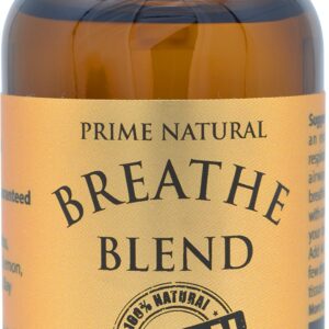 Prime Natural Breathe Essential Oil Blend 1oz - Pure, Undiluted, Therapeutic Grade for Aromatherapy, Scents & Diffuser - Sinus Relief, Allergy, Congestion, Cold, Cough, Headache