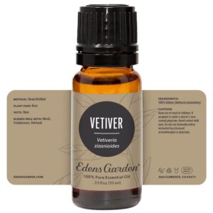 Edens Garden Vetiver Essential Oil, 100% Pure Therapeutic Grade (Undiluted Natural/Homeopathic Aromatherapy Scented Essential Oil Singles) 10 ml