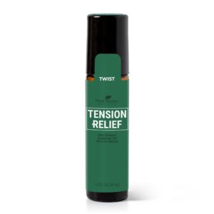 plant therapy tension relief essential oil blend pre-diluted roll-on 10 ml (1/3 oz) 100% pure, therapeutic grade essential oils diluted in fractionated coconut oil