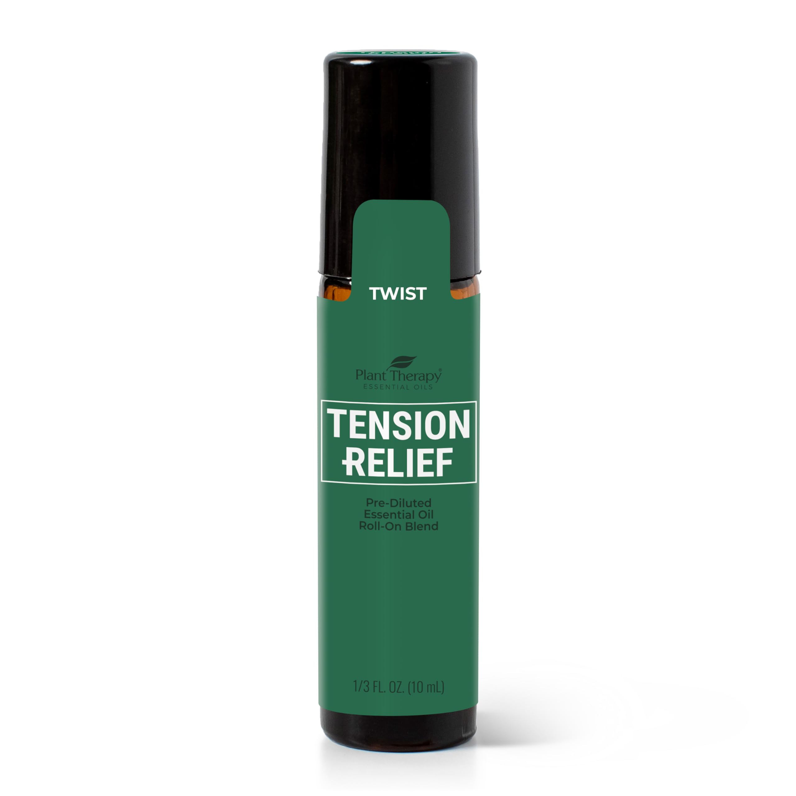 Plant Therapy Tension Relief Essential Oil Blend Pre-Diluted Roll-On 10 mL (1/3 oz) 100% Pure, Therapeutic Grade Essential Oils Diluted in Fractionated Coconut Oil