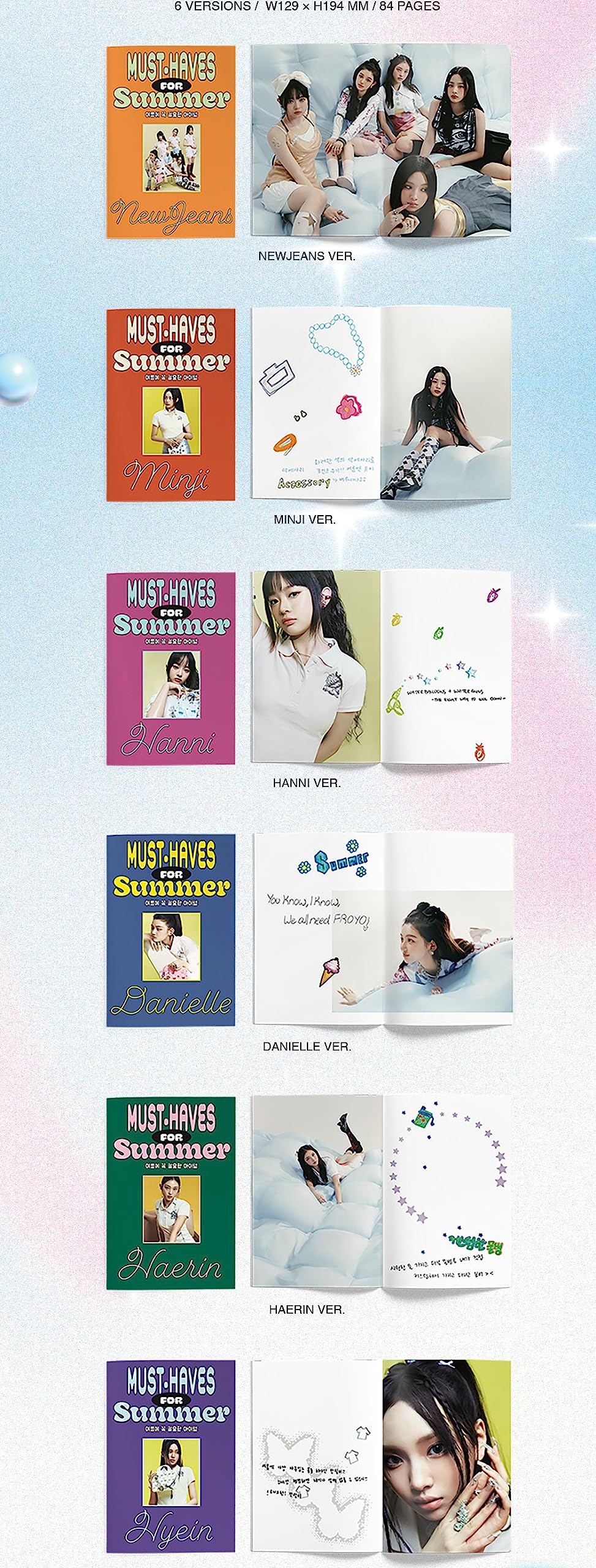 Newjeans 2nd EP Get Up [Bunny Beach Bag ] Album HYEIN + [Extra Photocards Set]