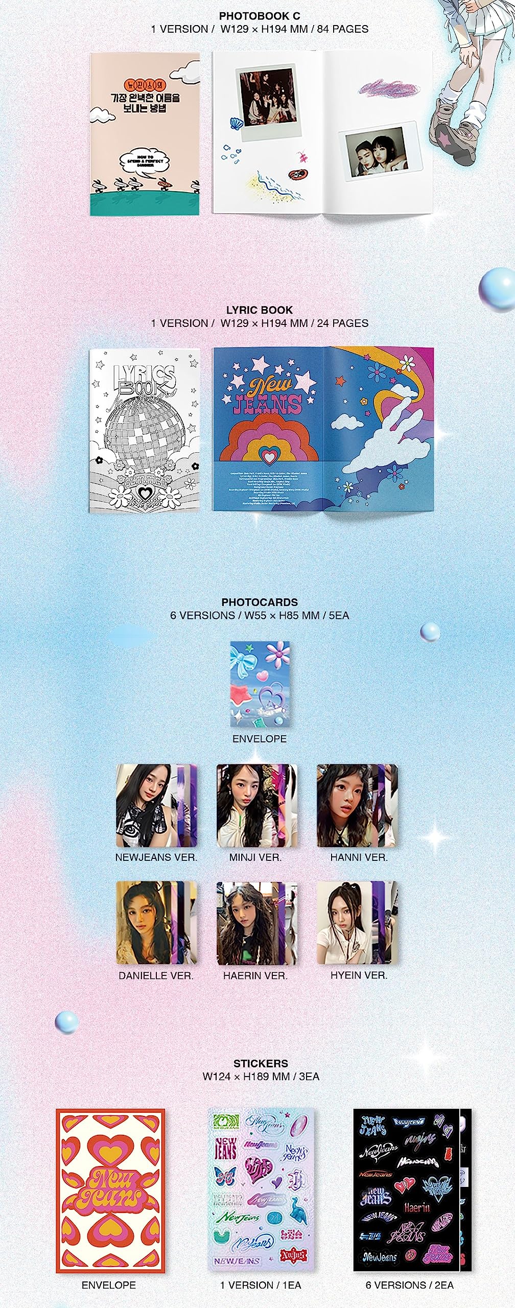 Newjeans 2nd EP Get Up [Bunny Beach Bag ] Album HYEIN + [Extra Photocards Set]