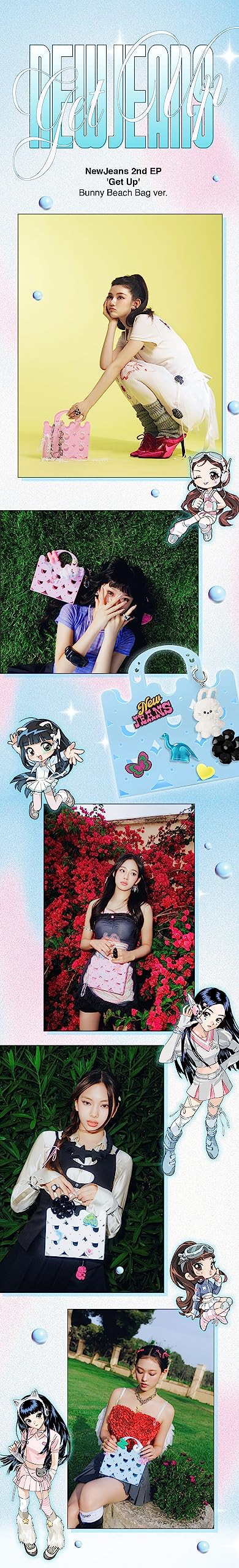 Newjeans 2nd EP Get Up [Bunny Beach Bag ] Album HYEIN + [Extra Photocards Set]