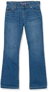 the children's place girl's basic bootcut jeans, md lara wash, 12 slim